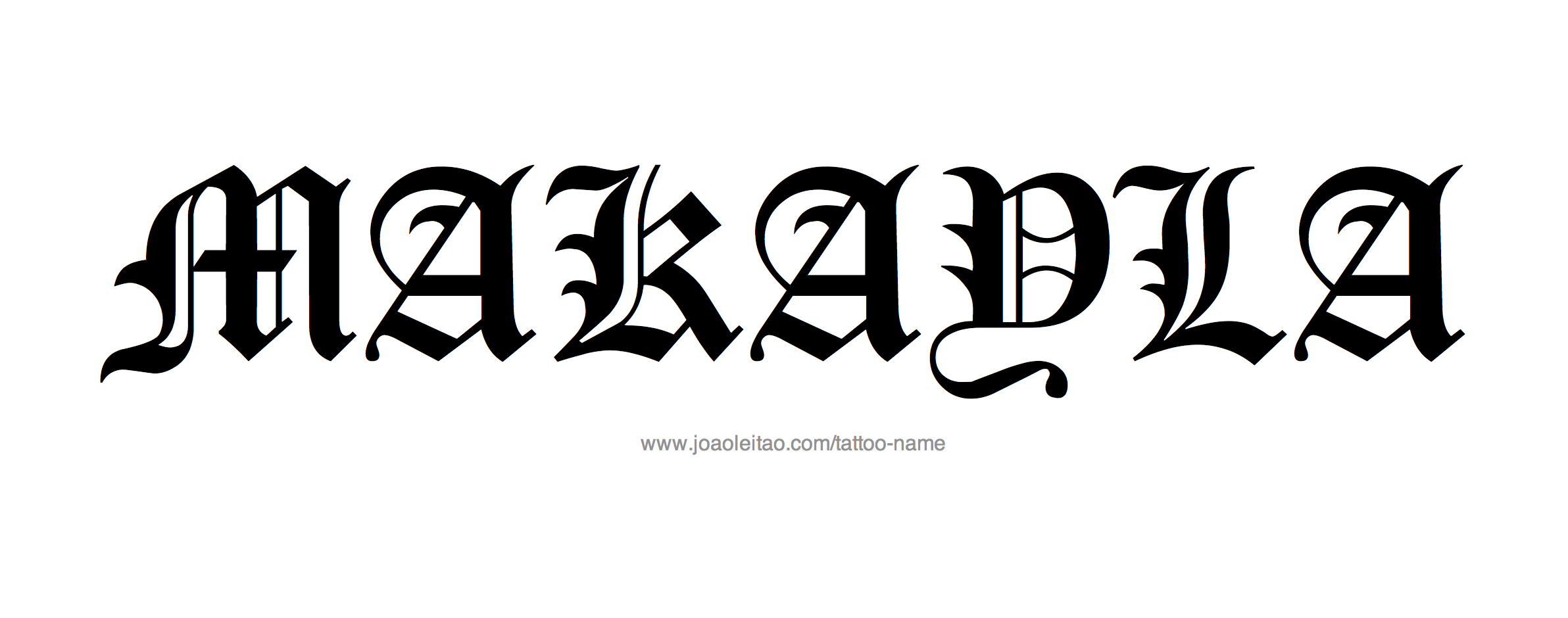 Makayla Name Tattoo Designs