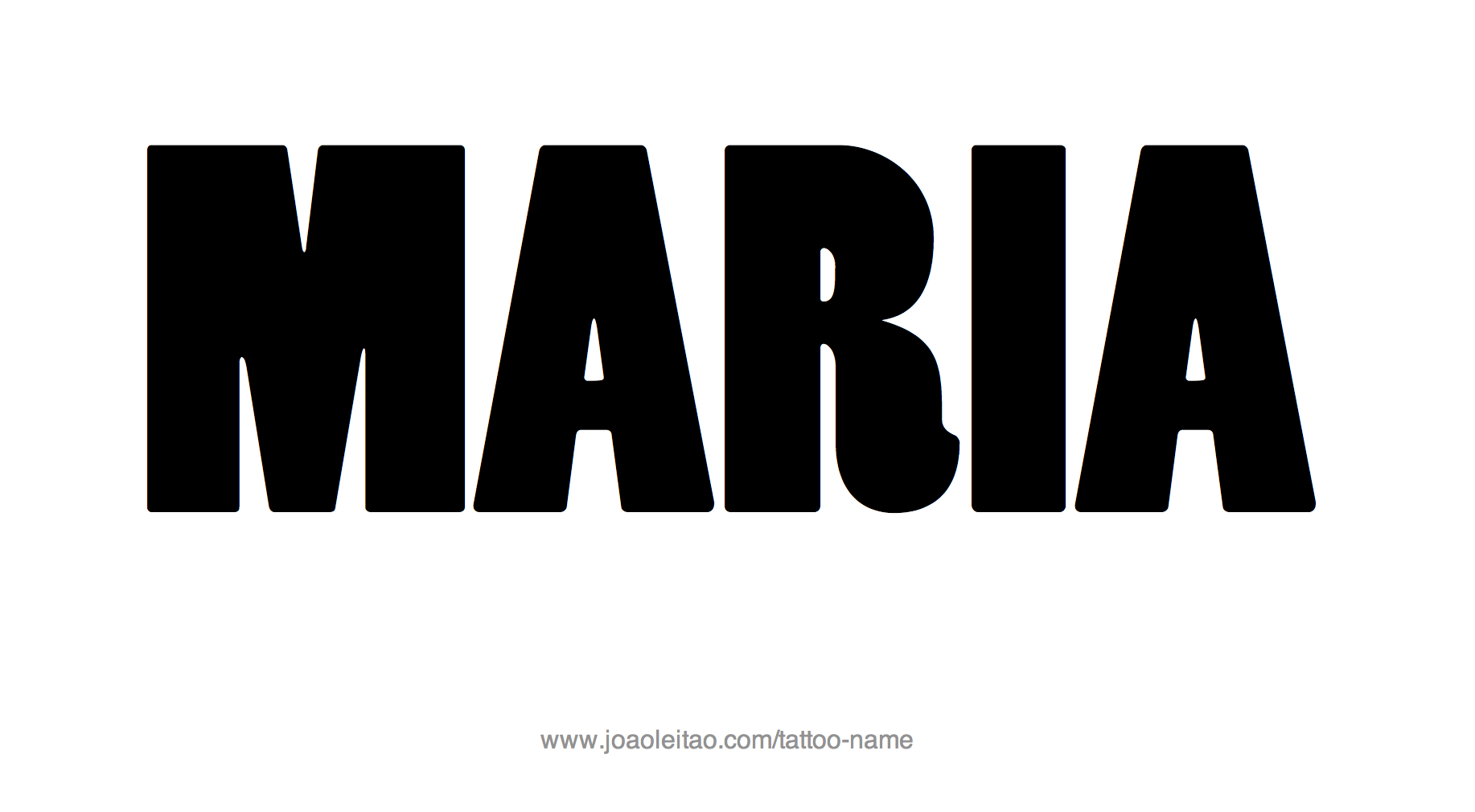 Maria Name Tattoo Designs