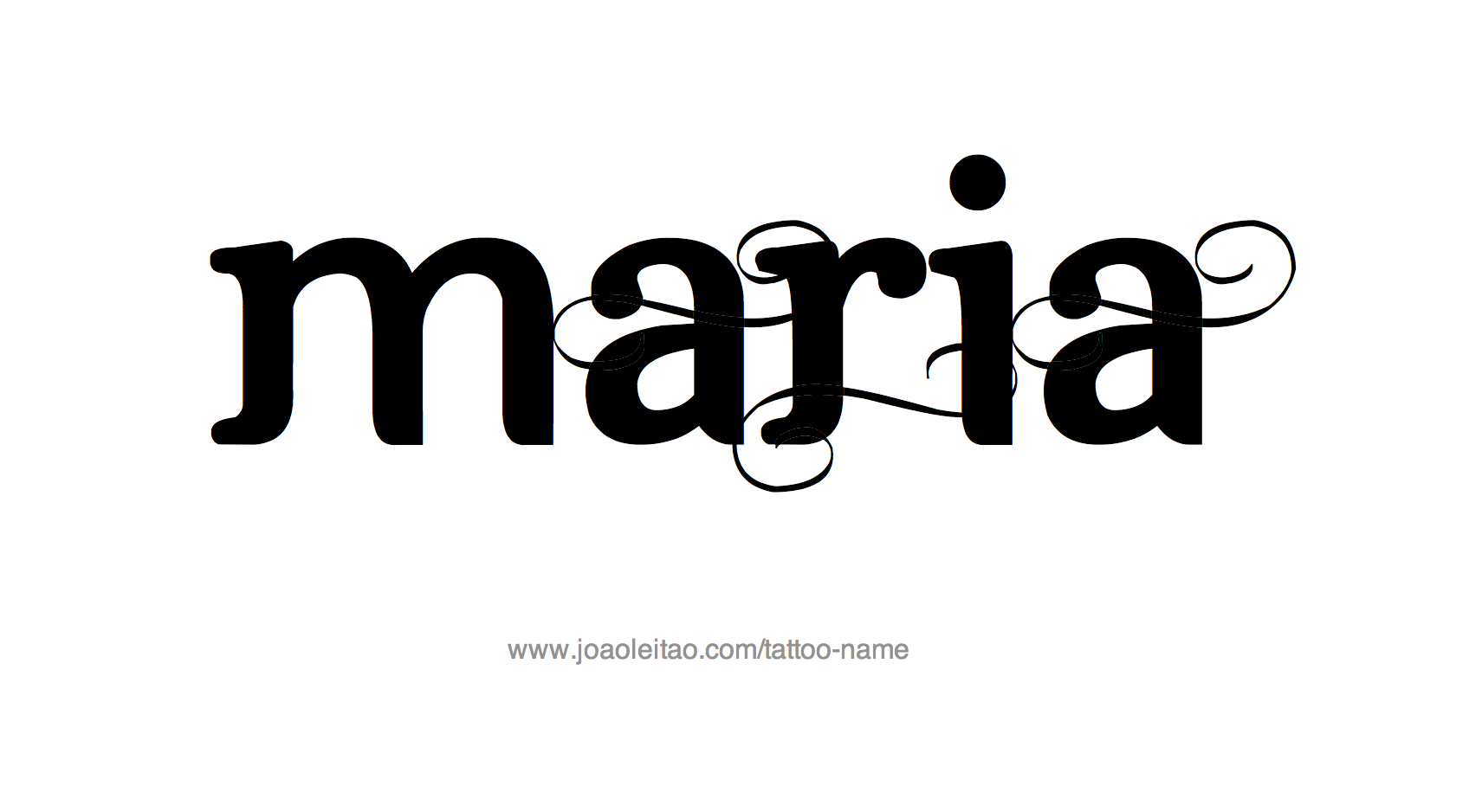 Maria Name Tattoo Designs