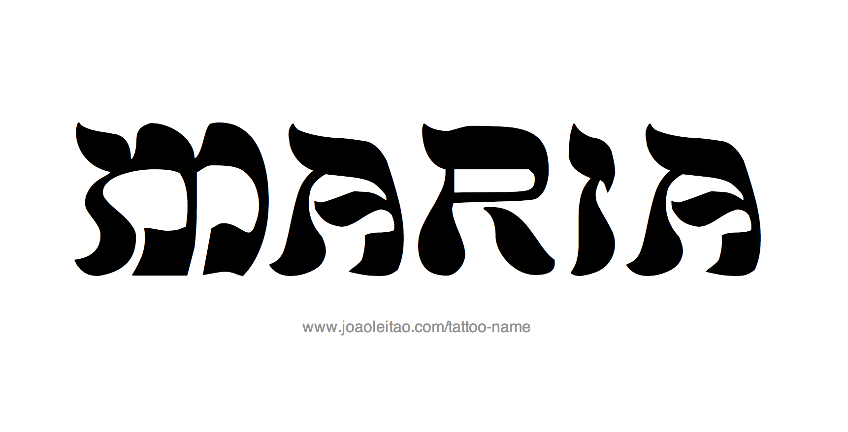 Maria Name Tattoo Designs