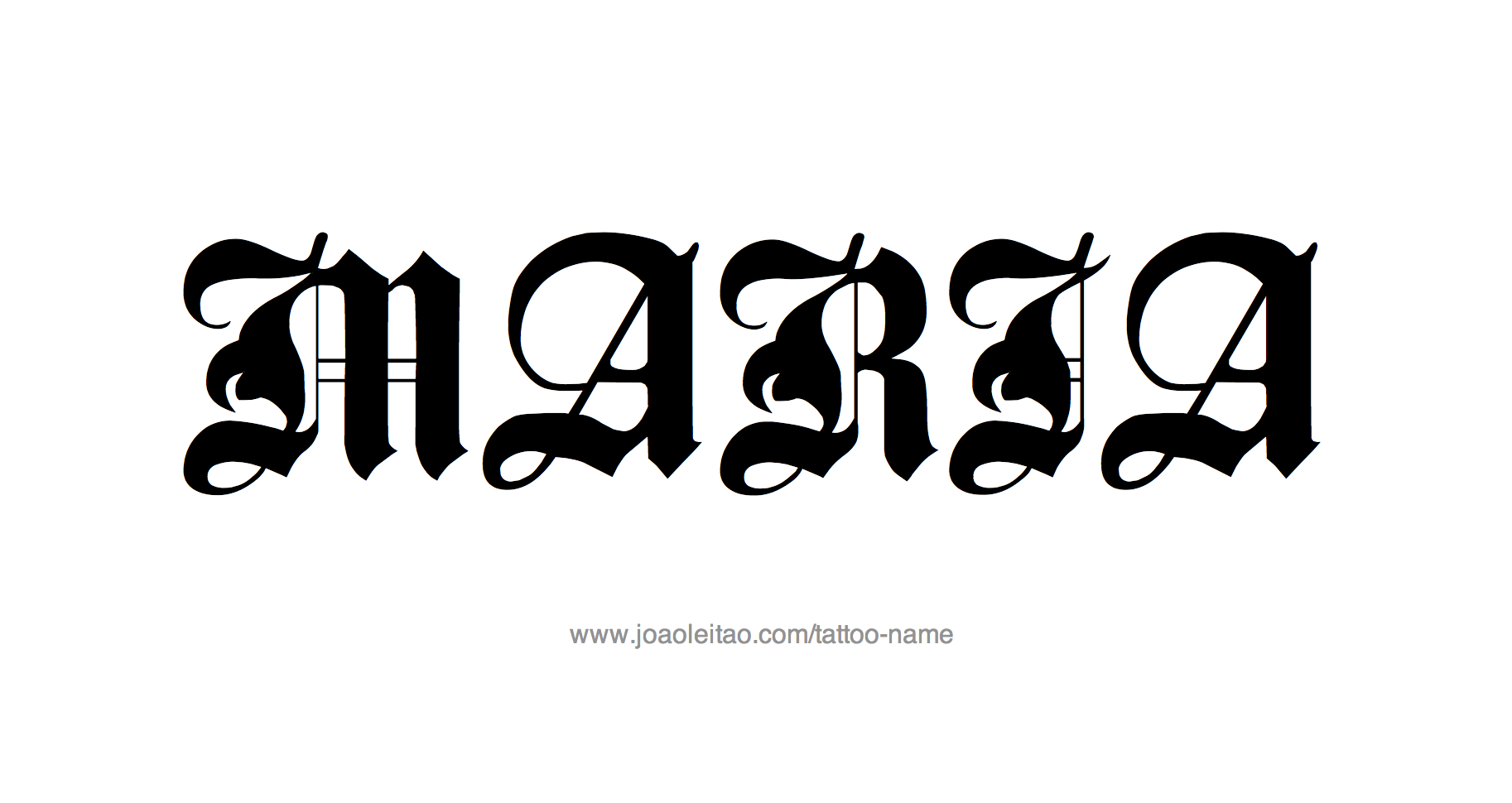 Maria Name Tattoo Designs
