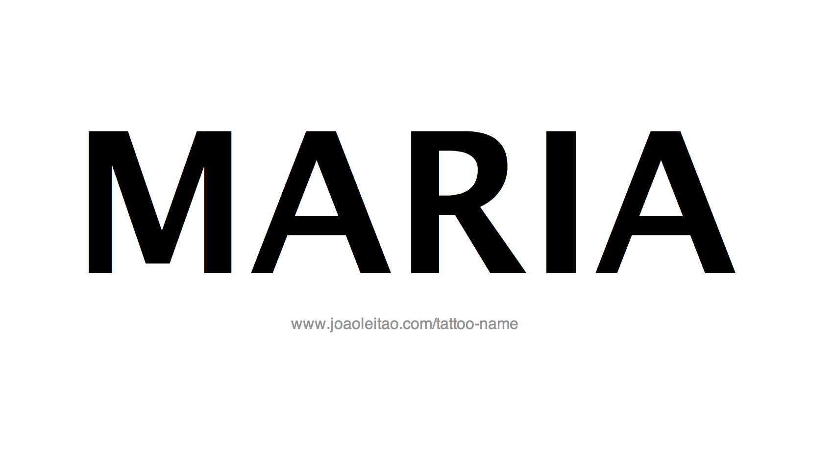 Maria Name Tattoo Designs