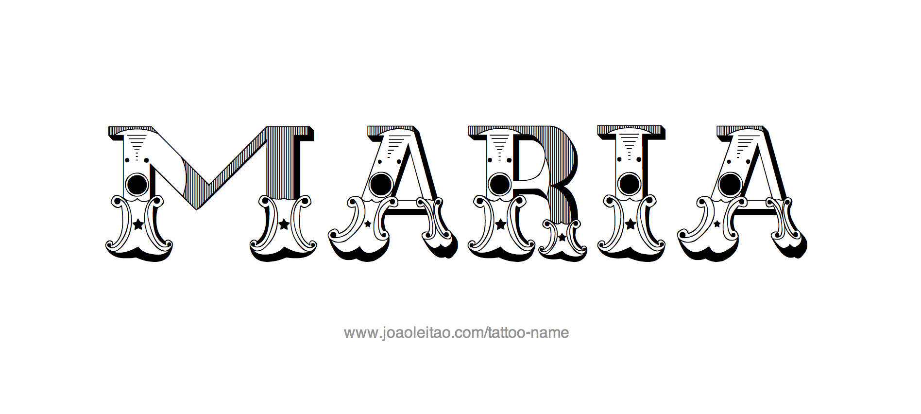 Maria Name Tattoo Designs