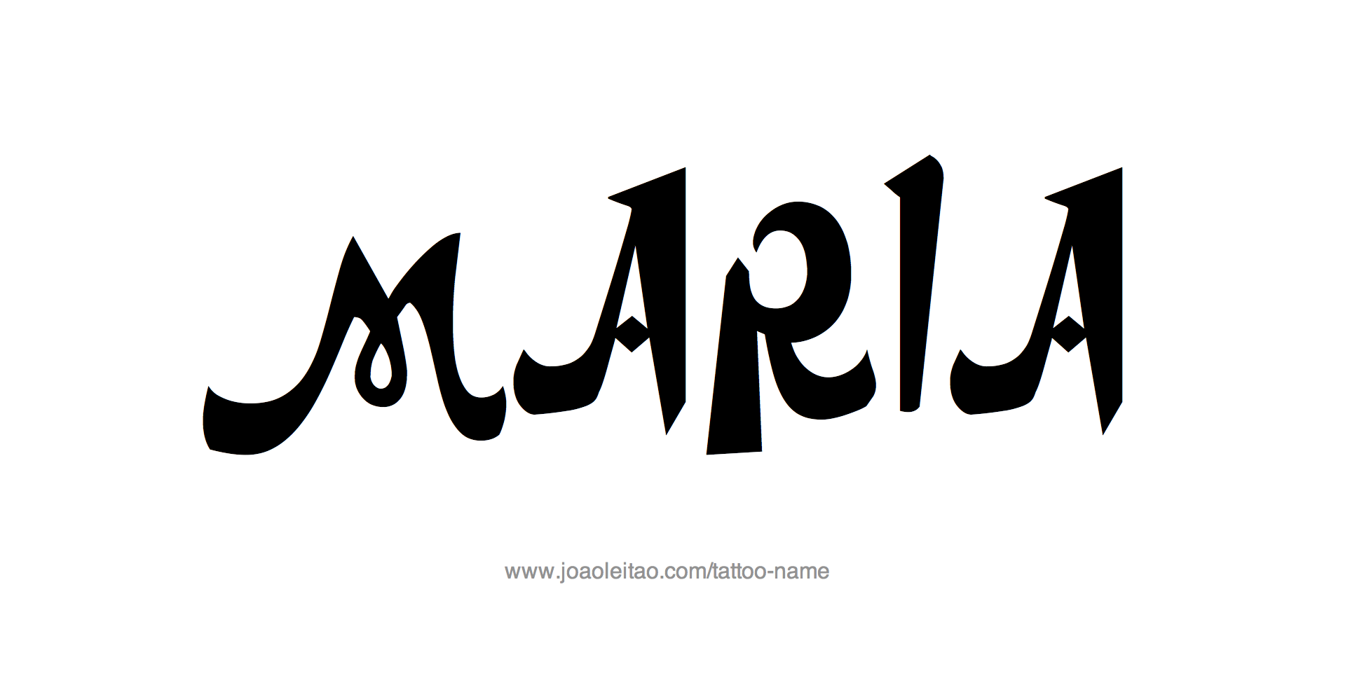 Maria Name Tattoo Designs