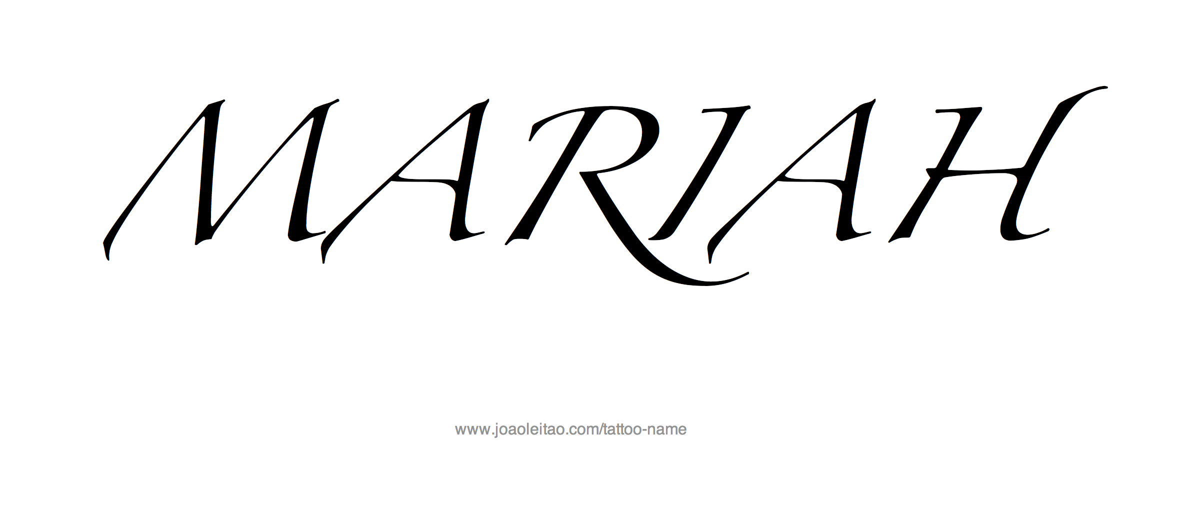 Mariah Name Tattoo Designs