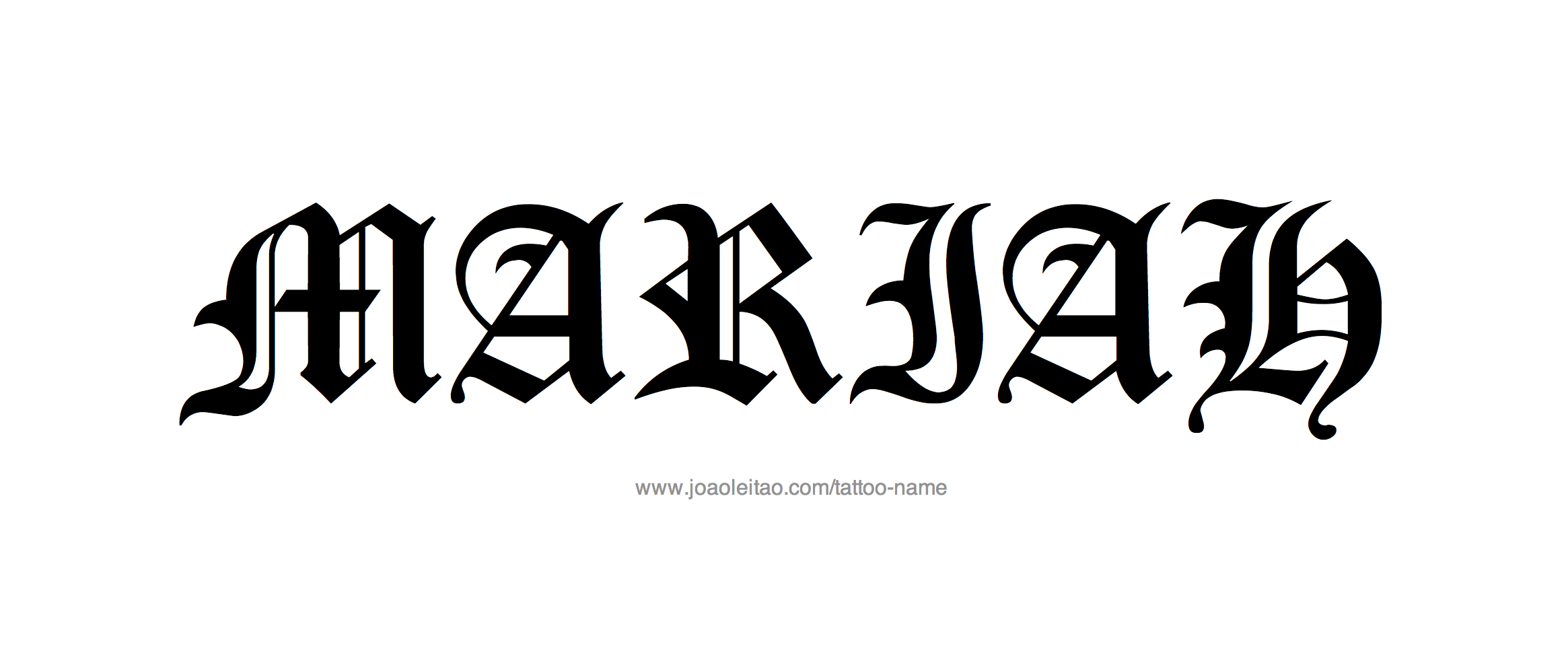 Mariah Name Tattoo Designs