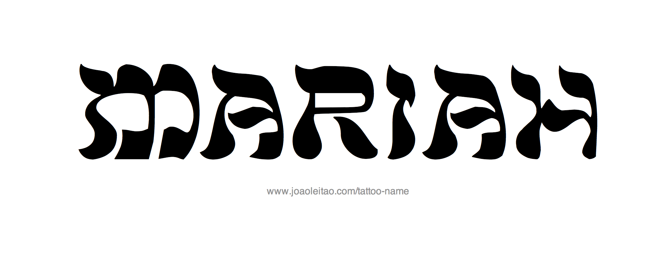 Mariah Name Tattoo Designs