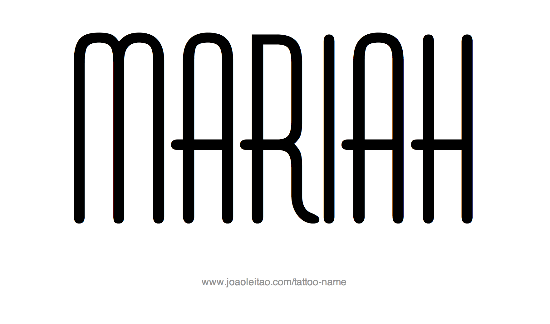 Mariah Name Tattoo Designs