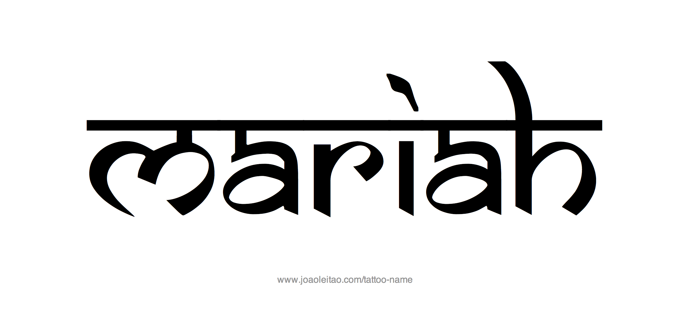 Mariah Name Tattoo Designs