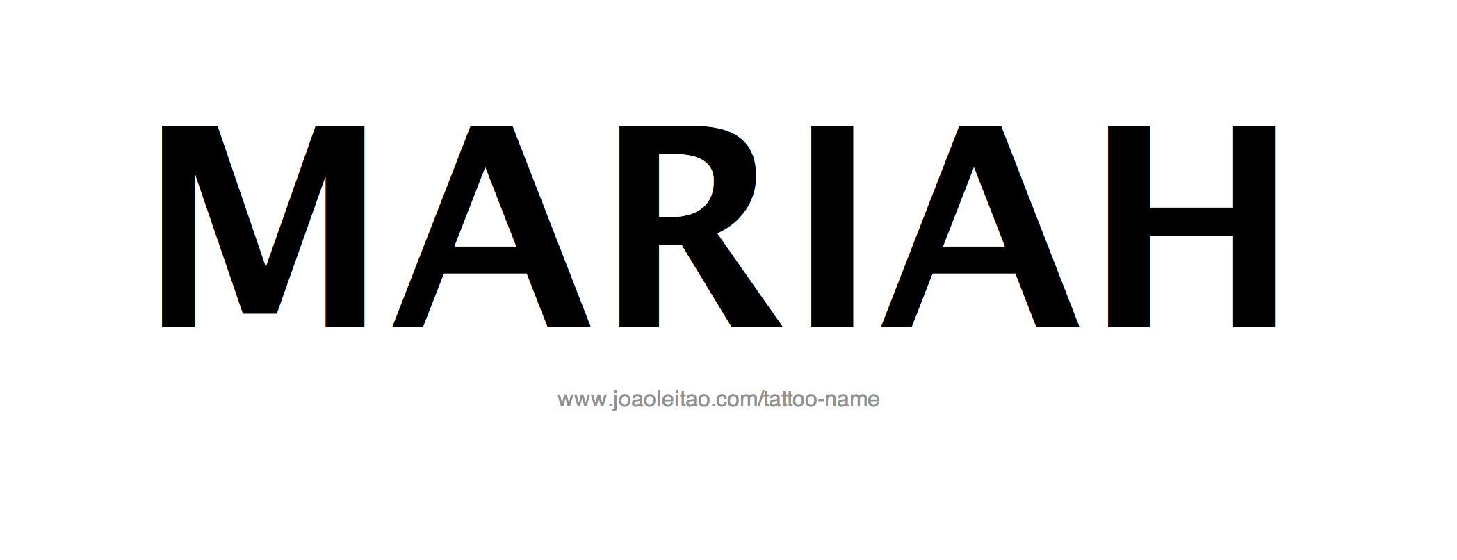 Mariah Name Tattoo Designs