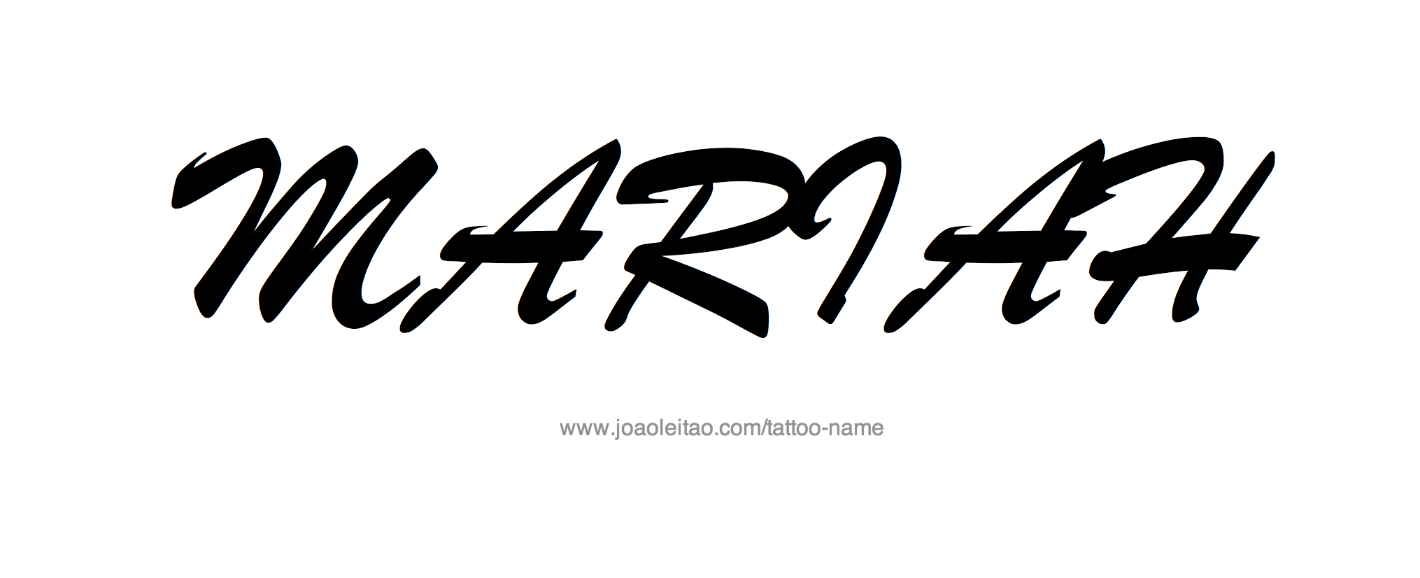 Mariah Name Tattoo Designs