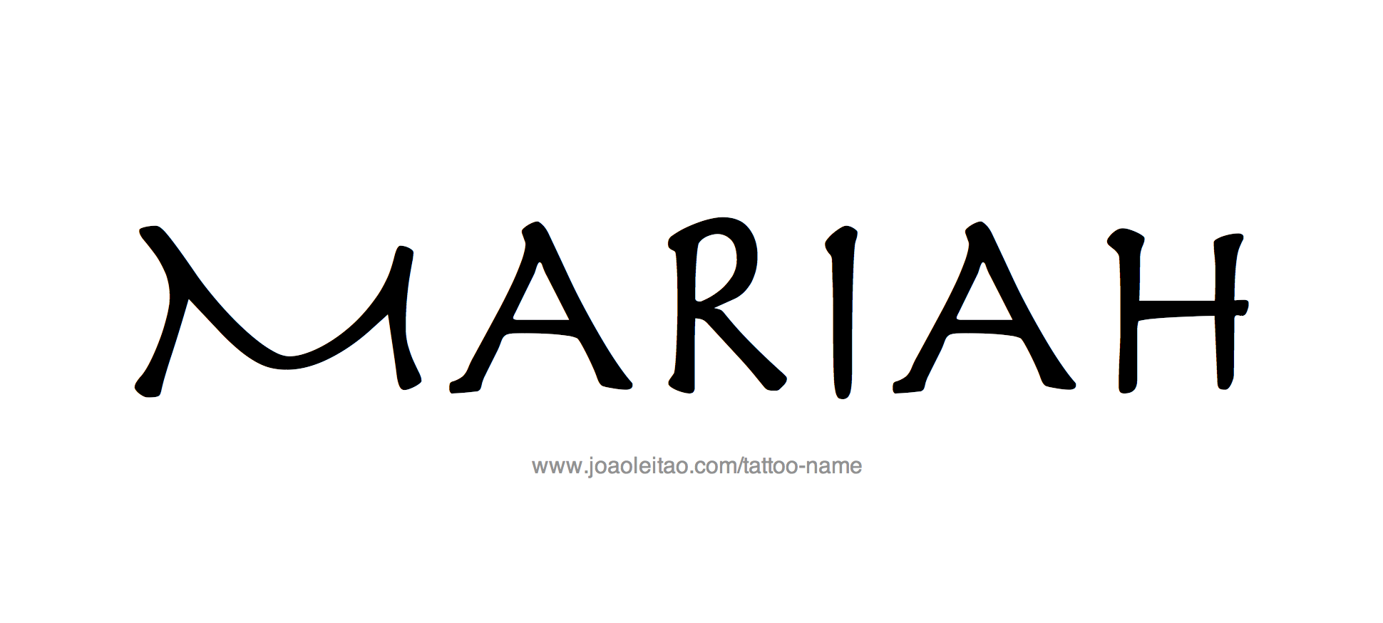 Mariah Name Tattoo Designs