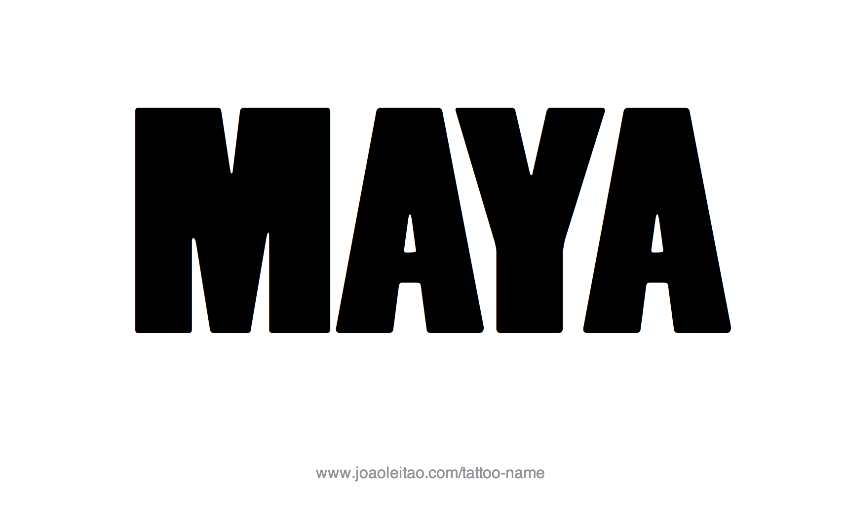 Maya Name Tattoo Designs