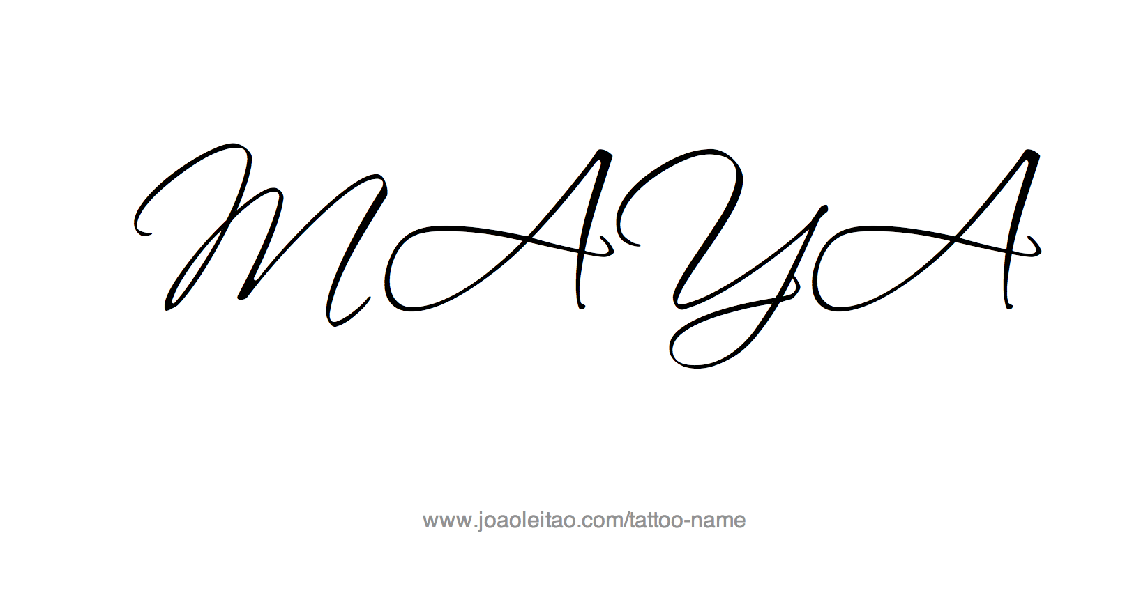 Maya Name Tattoo Designs