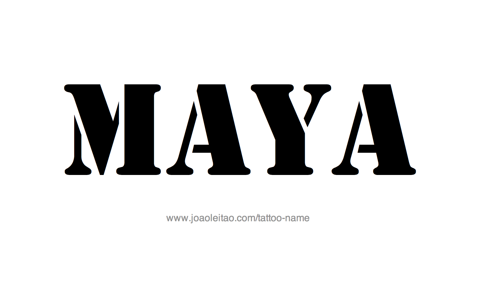 Maya Name Tattoo Designs