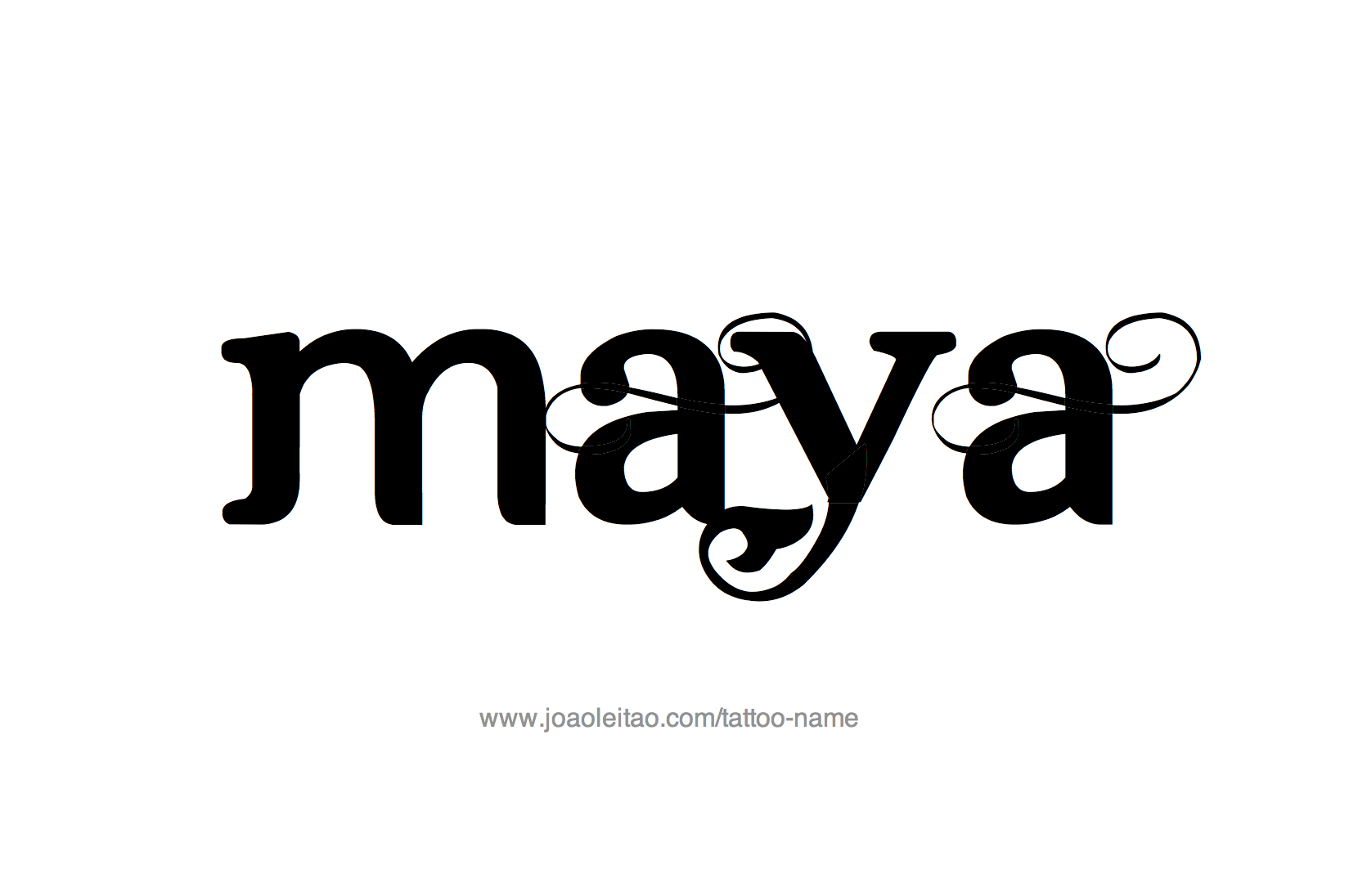 Maya Name Tattoo Designs