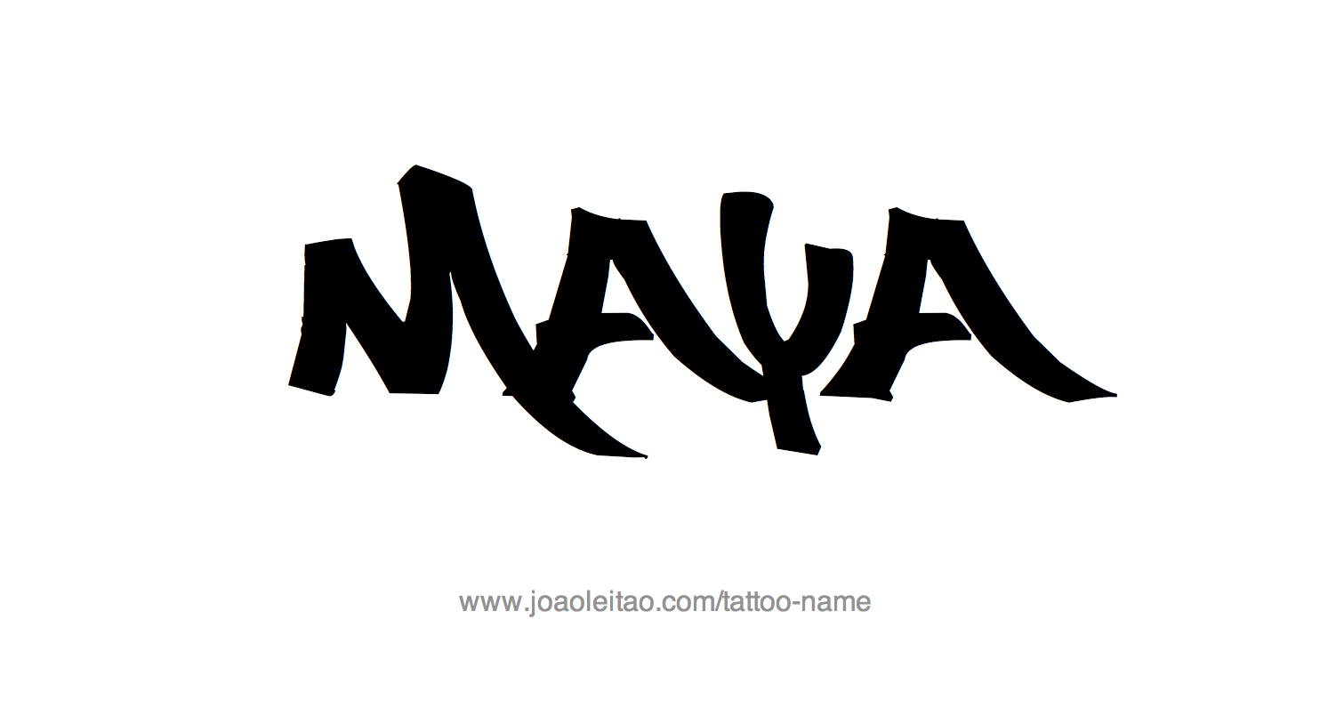 Maya Name Tattoo Designs