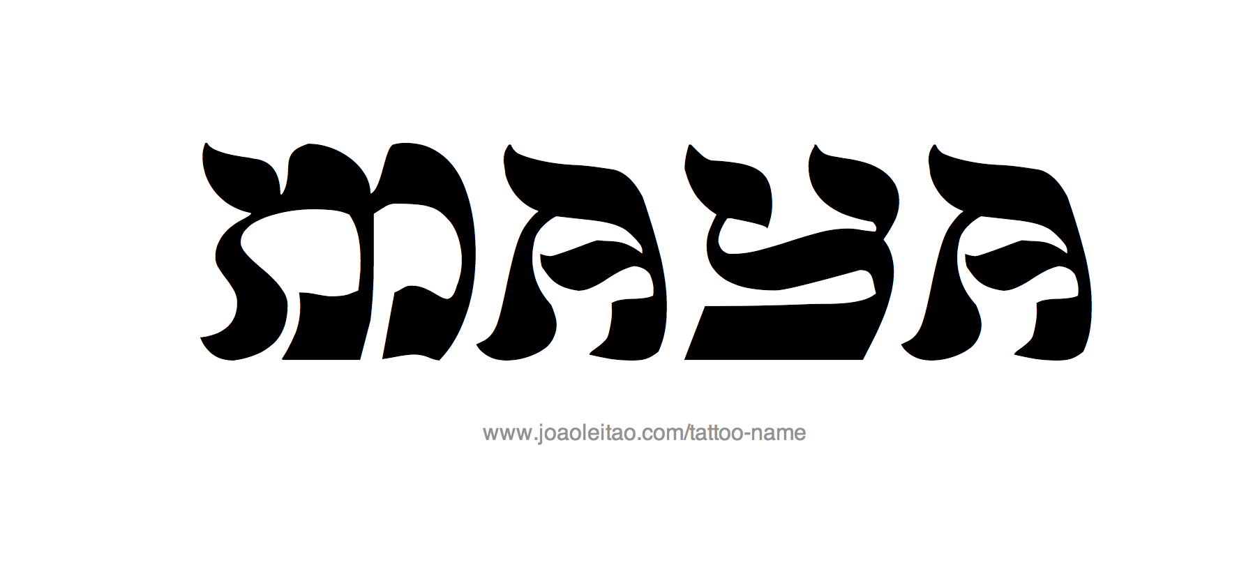 Maya Name Tattoo Designs