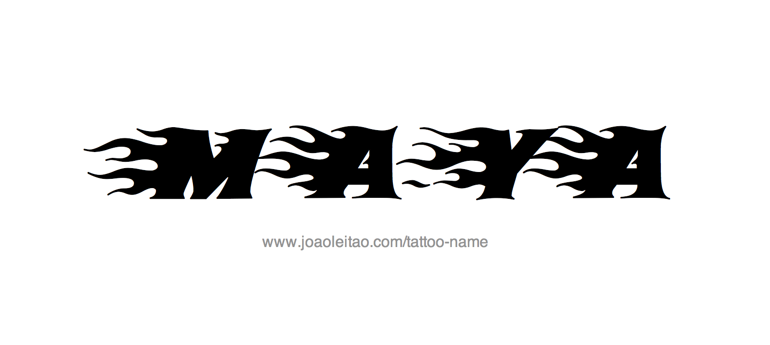 Maya Name Tattoo Designs