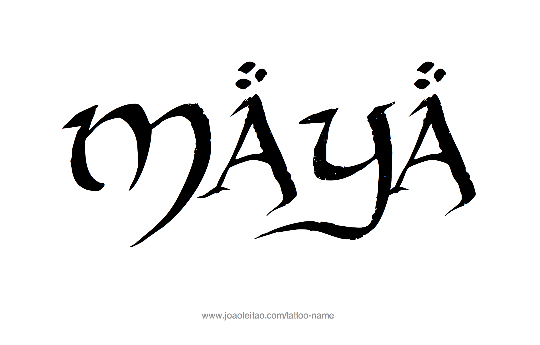Maya Name Tattoo Designs
