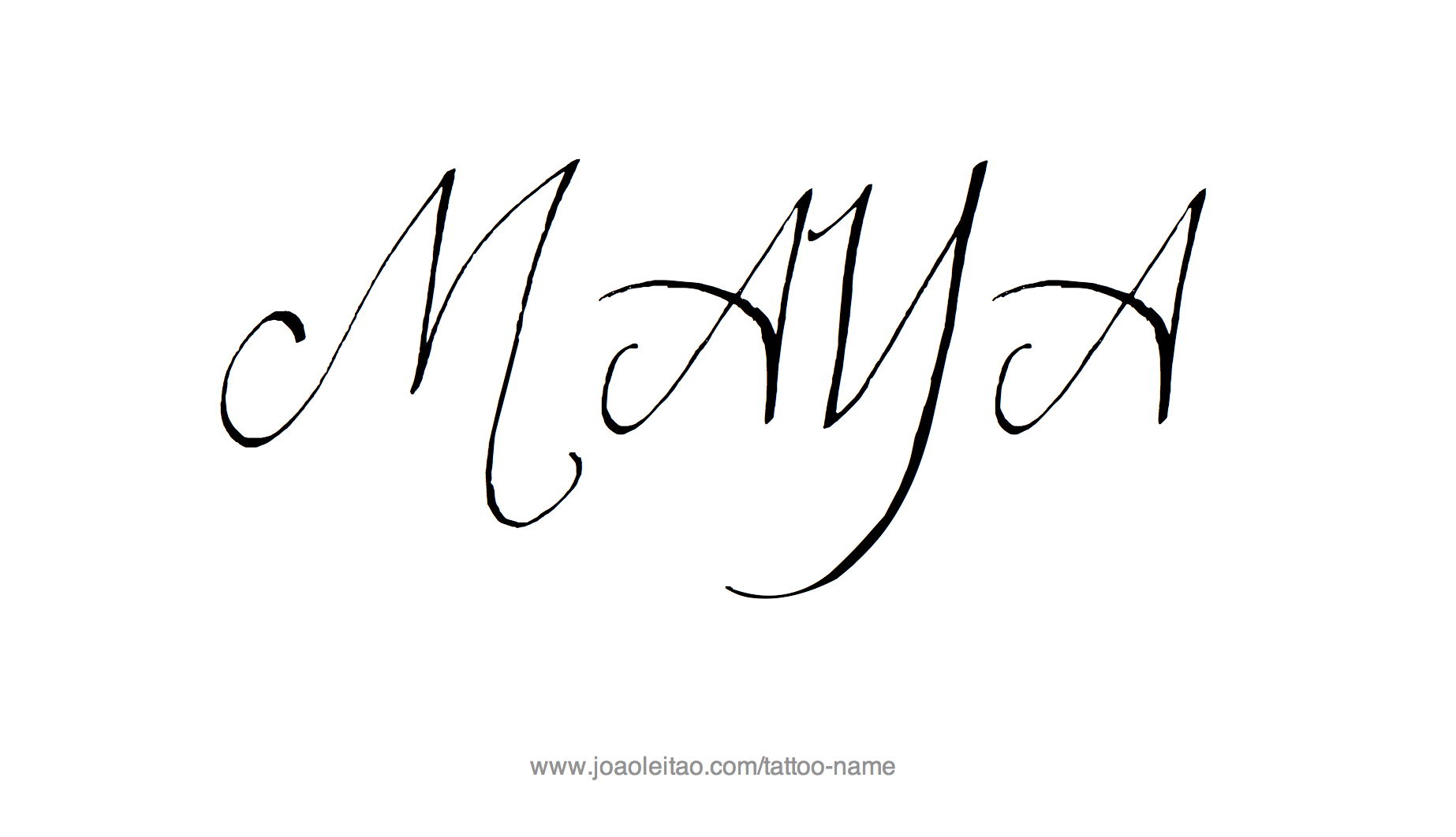 Maya Name Tattoo Designs