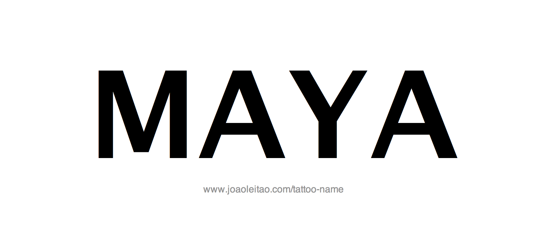 Maya Name Tattoo Designs