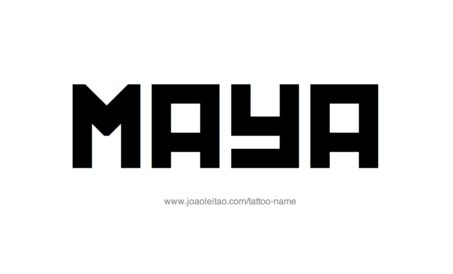 Maya Name Tattoo Designs