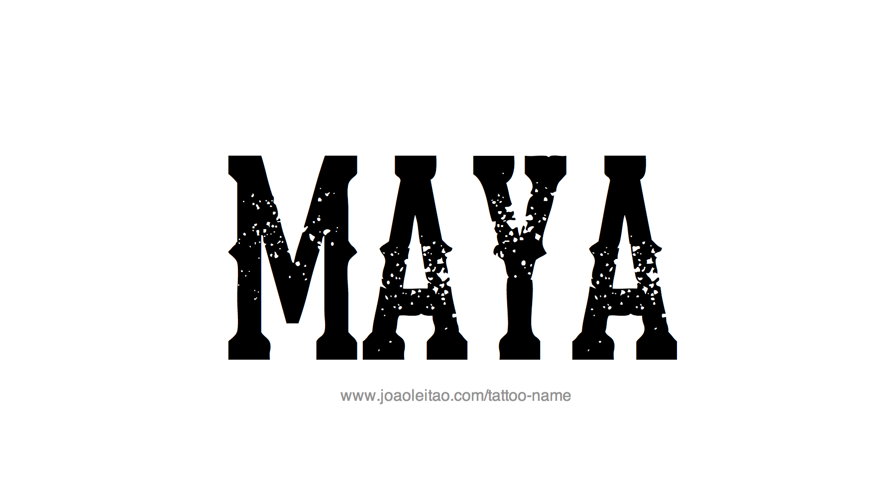 Maya Name Tattoo Designs