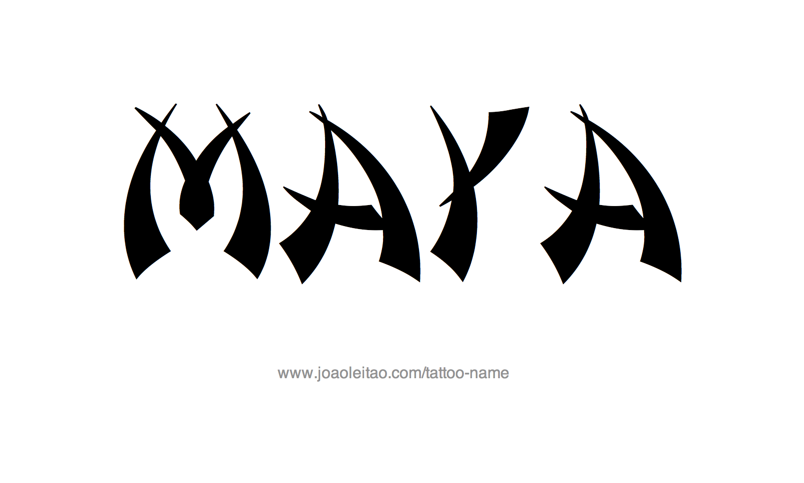 Maya Name Tattoo Designs