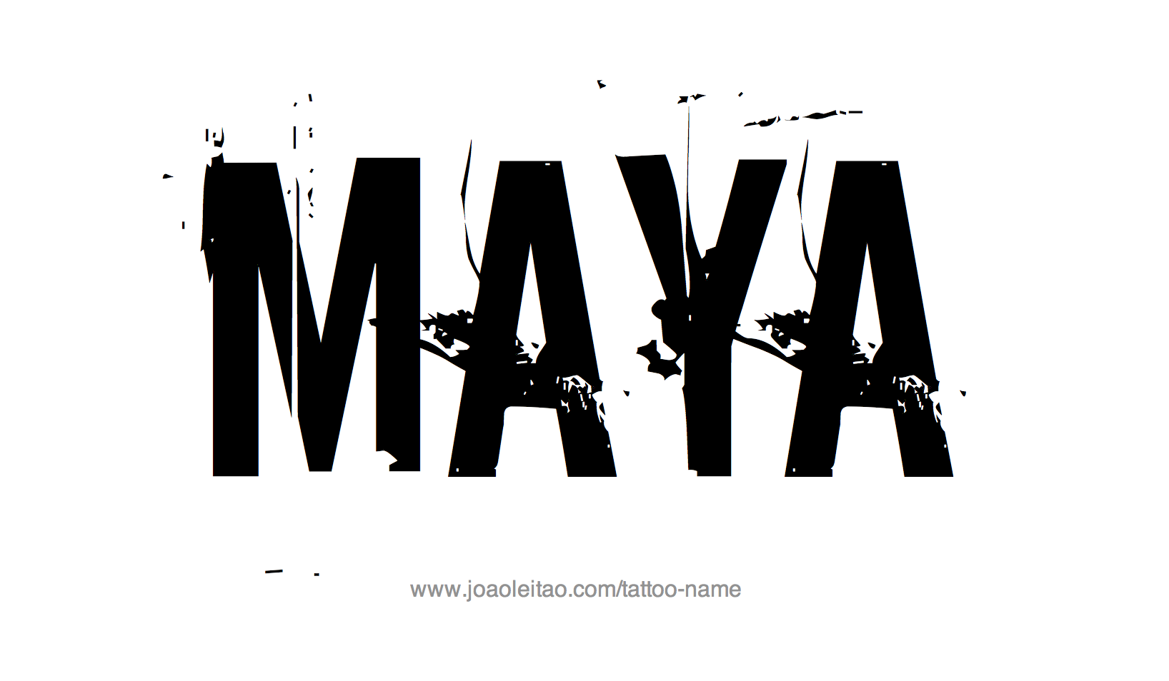 Maya Name Tattoo Designs