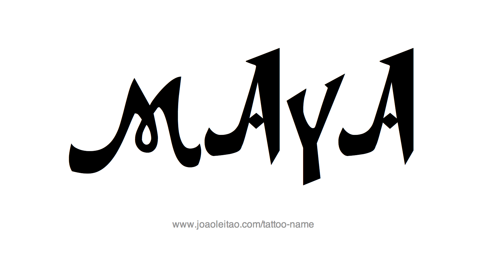 Maya Name Tattoo Designs
