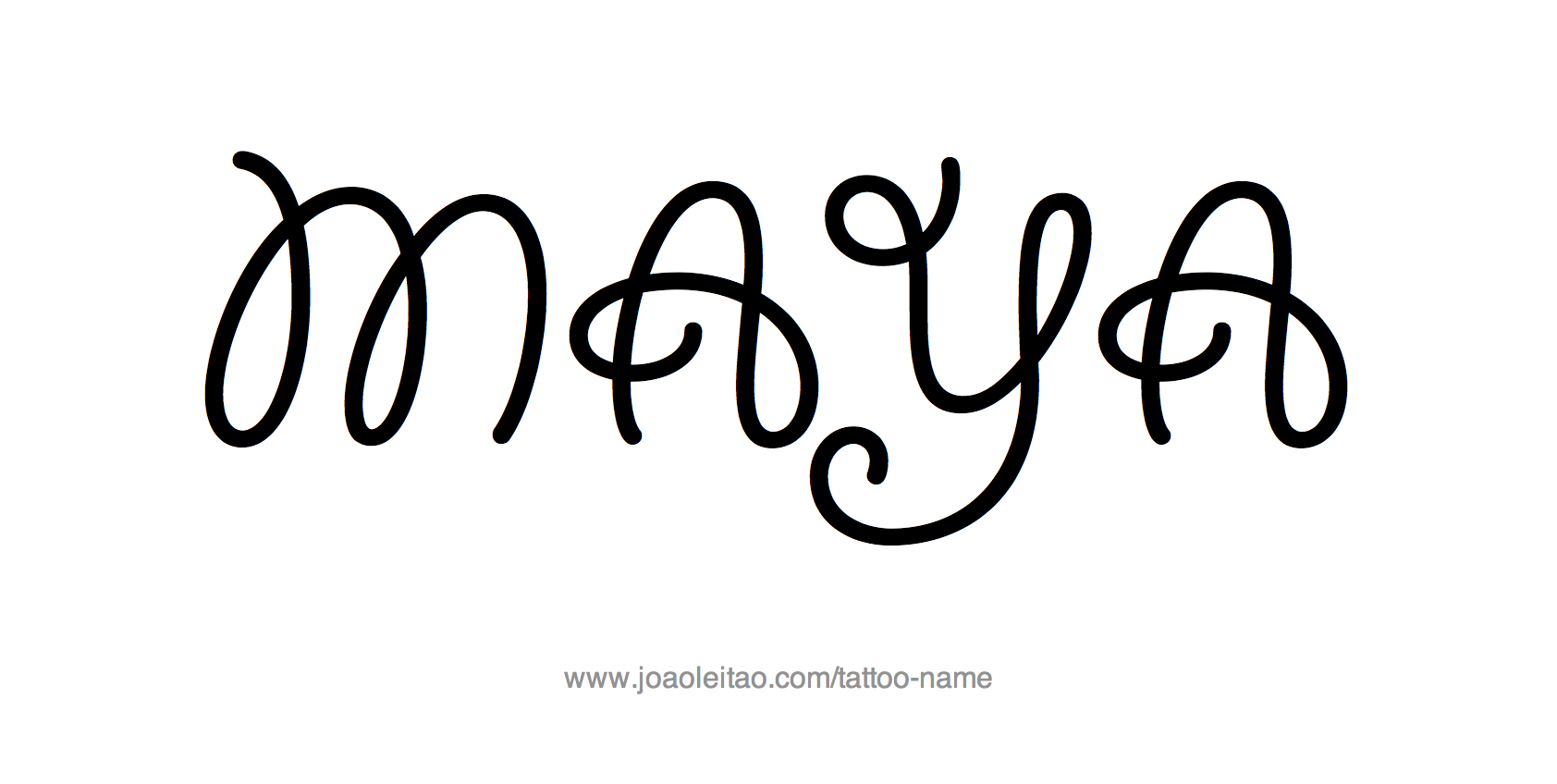 Maya Name Tattoo Designs