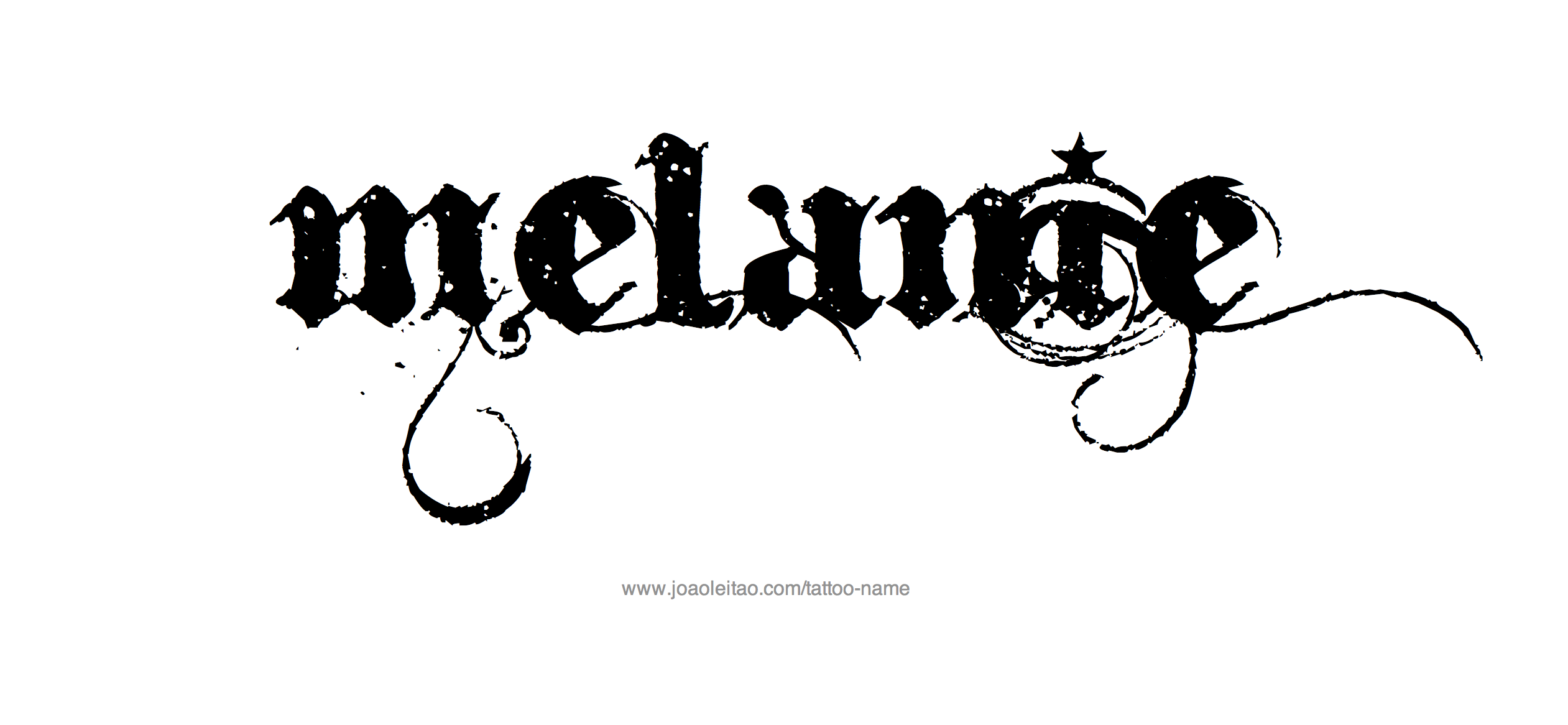 Melania Name Tattoo Designs
