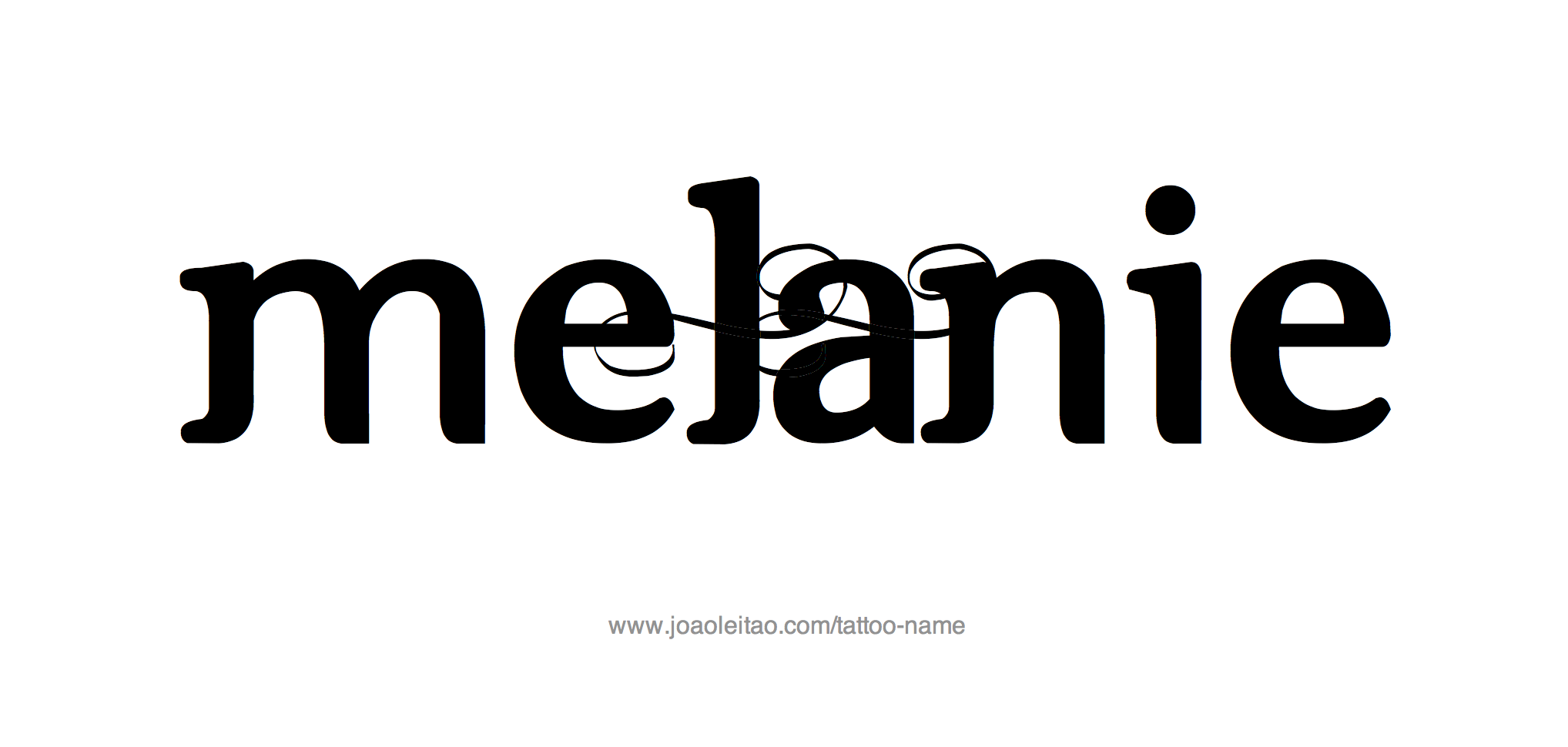 Melania Name Tattoo Designs