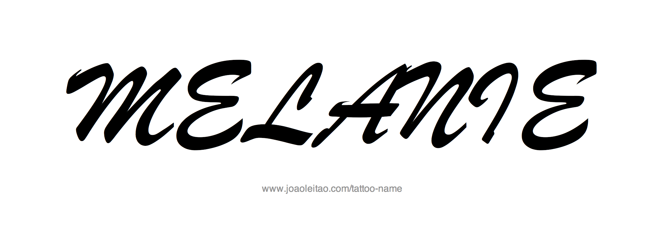 Melania Name Tattoo Designs