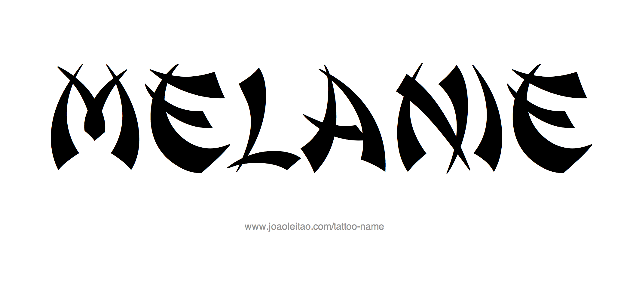 Melania Name Tattoo Designs