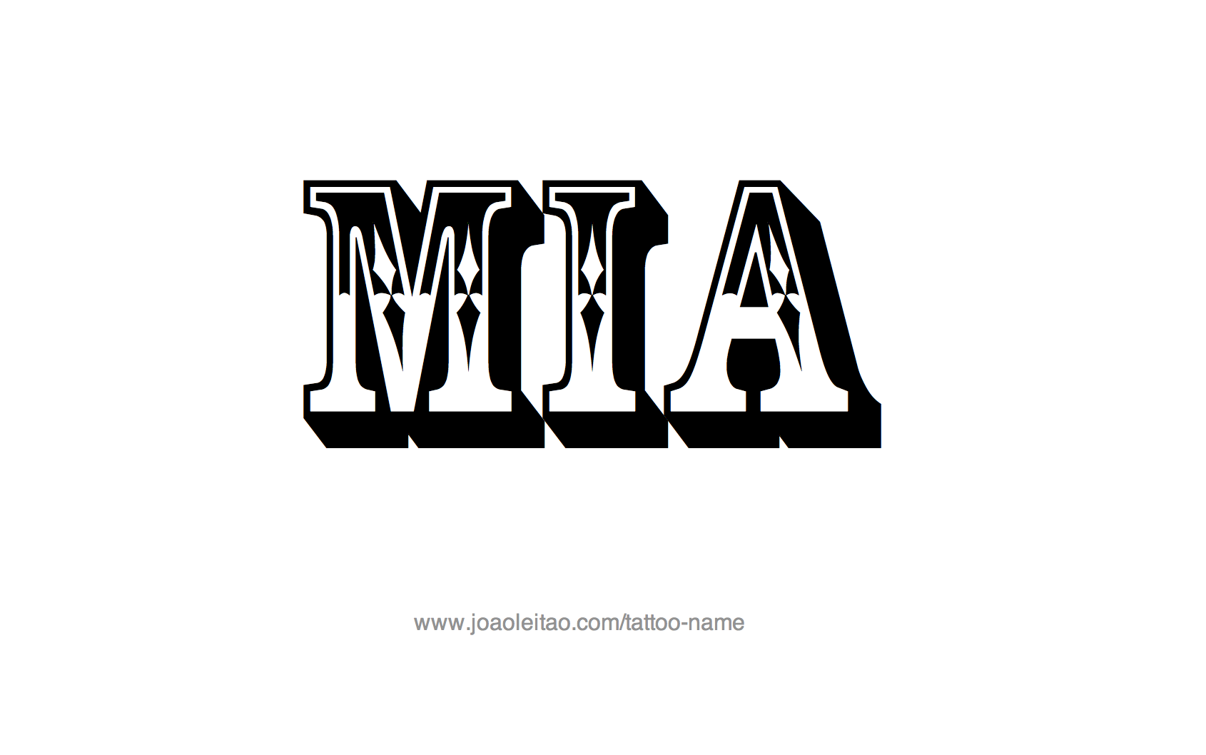 Mia Name Tattoo Designs