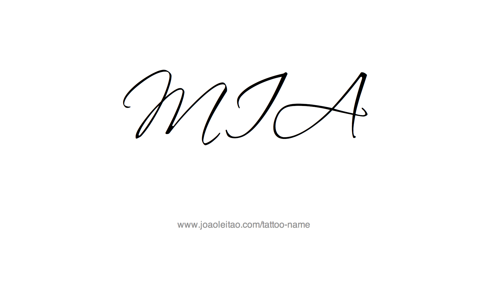 Mia Name Tattoo Designs