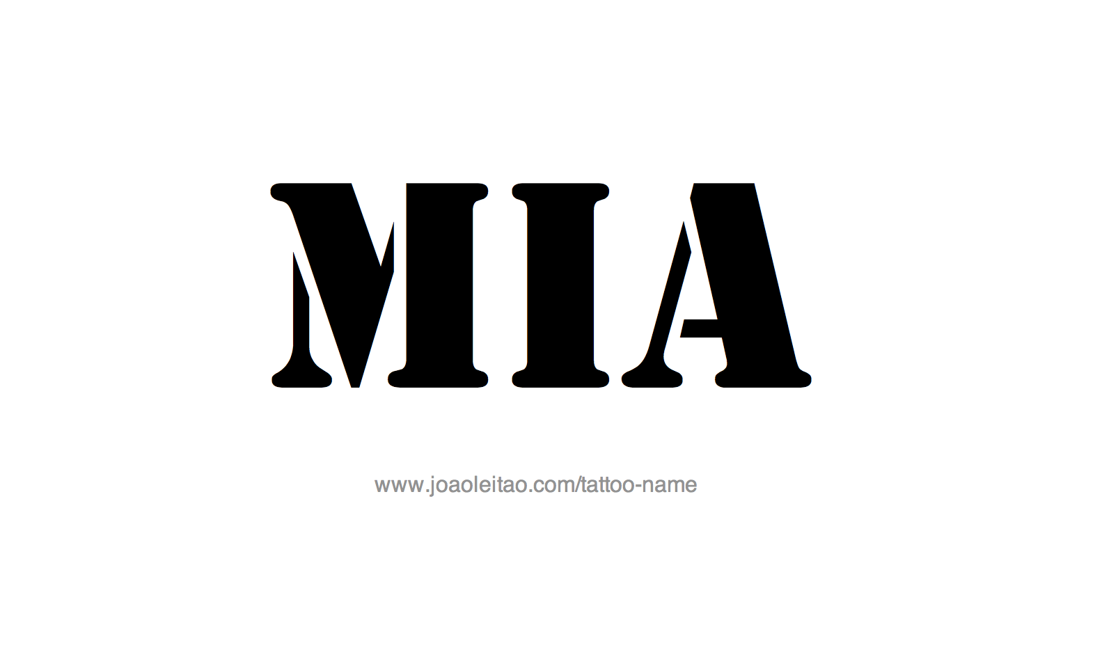 Mia Name Tattoo Designs