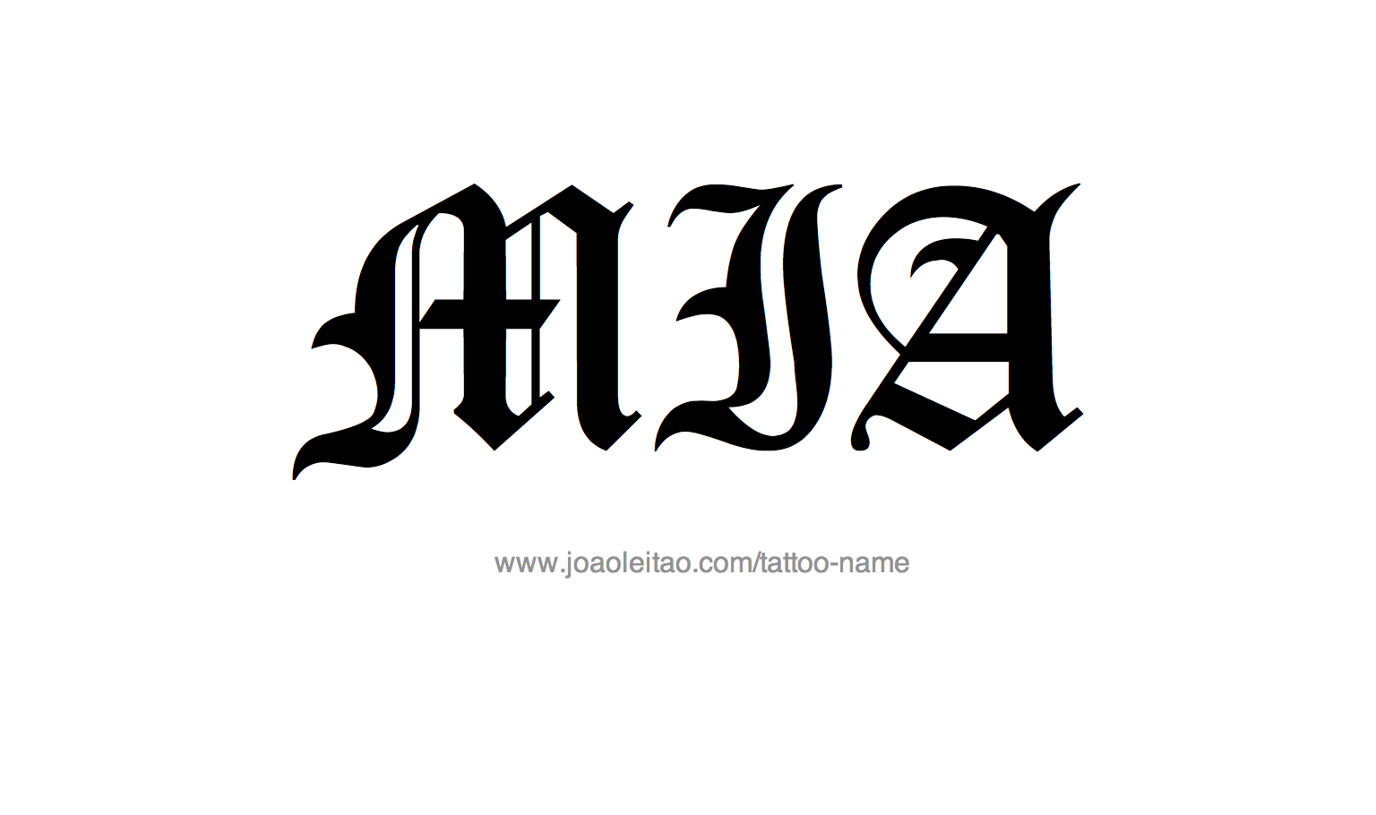 Mia Name Tattoo Designs