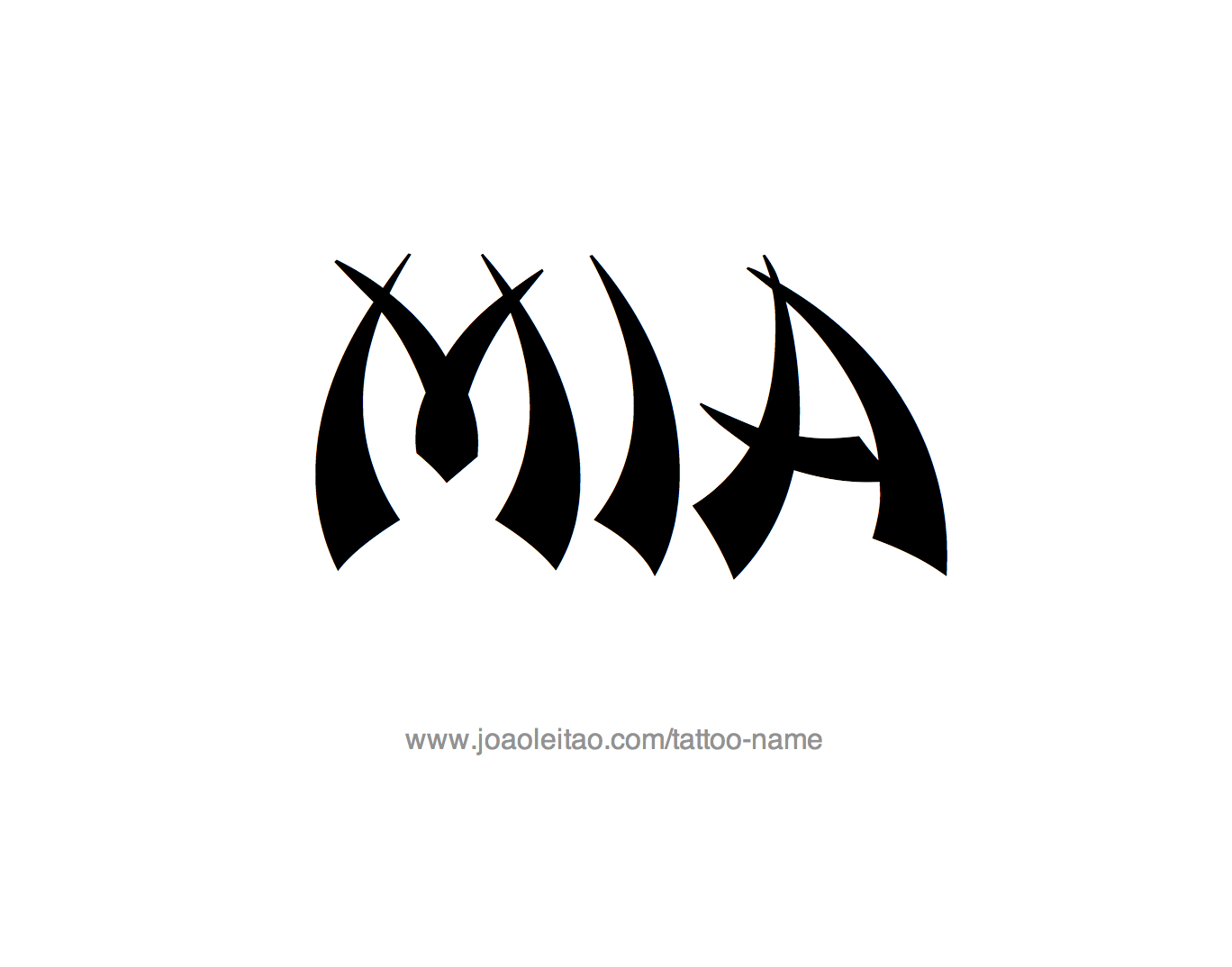 Mia Name Tattoo Designs