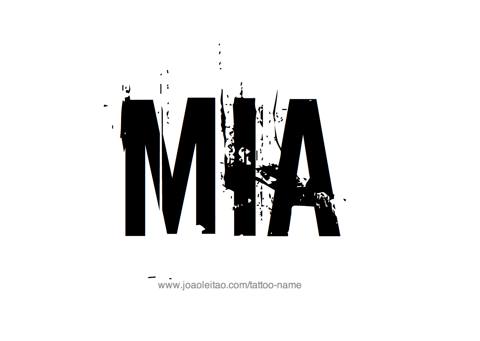Mia Name Tattoo Designs