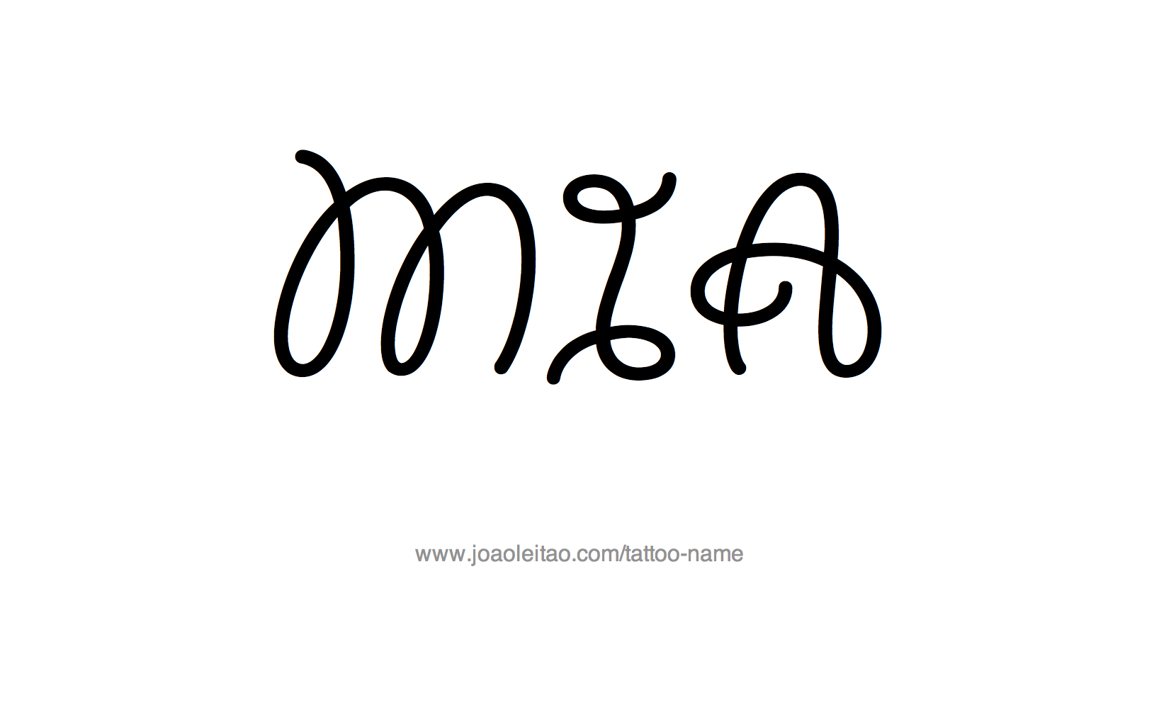 Mia Name Tattoo Designs