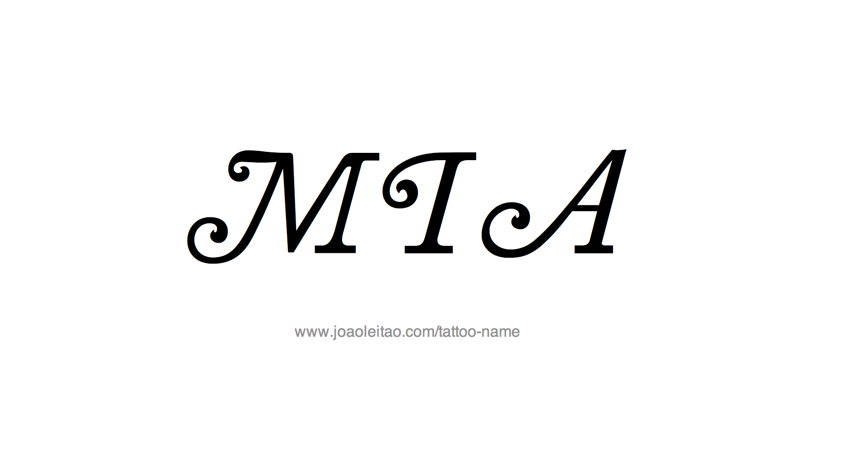 Mia Name Tattoo Designs