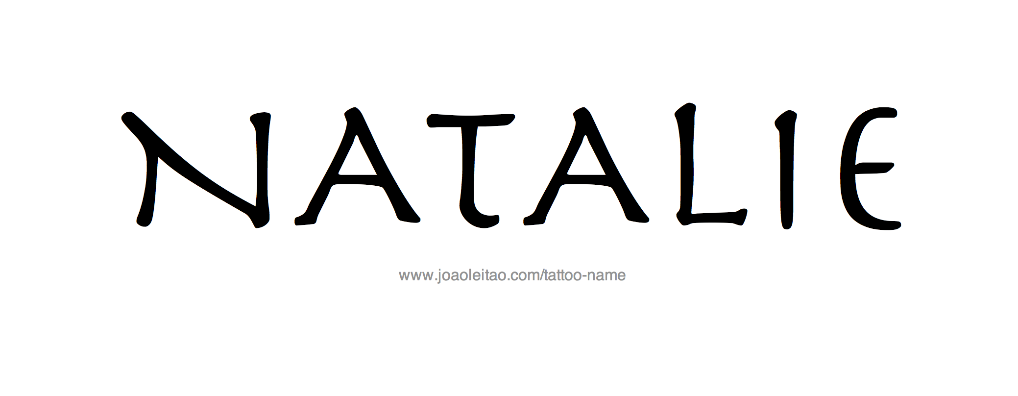 Natalie Name Tattoo Designs