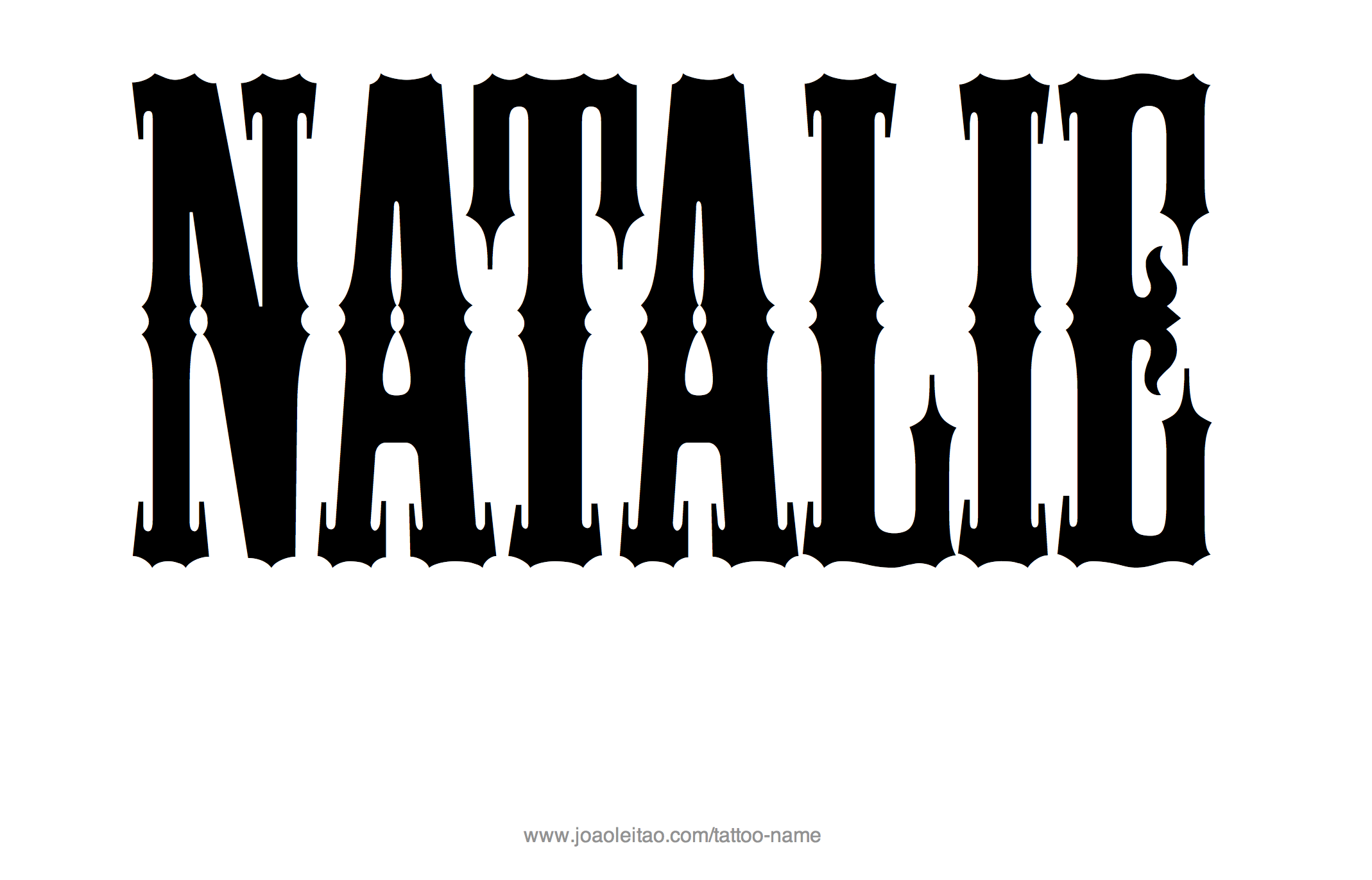 Natalie Name Tattoo Designs