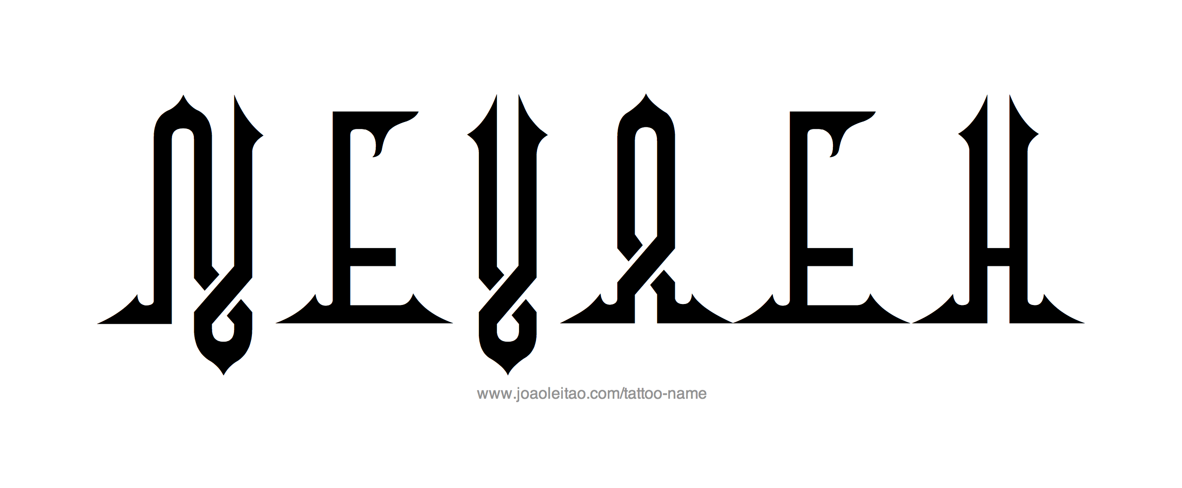 Nevaeh Name Tattoo Designs