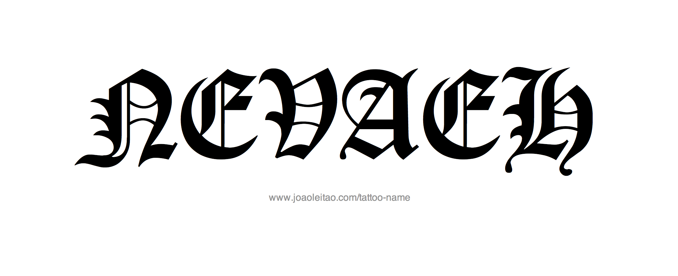 Nevaeh Name Tattoo Designs
