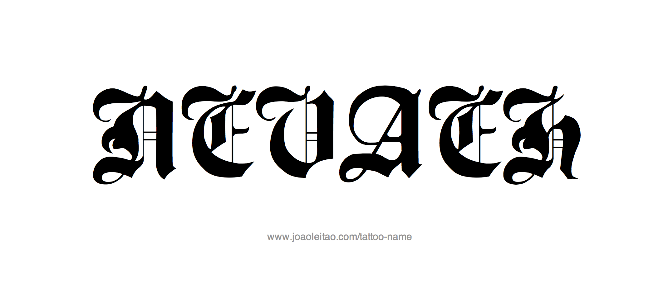 Nevaeh Name Tattoo Designs