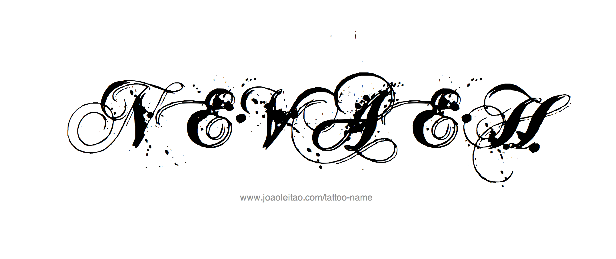 Nevaeh Name Tattoo Designs